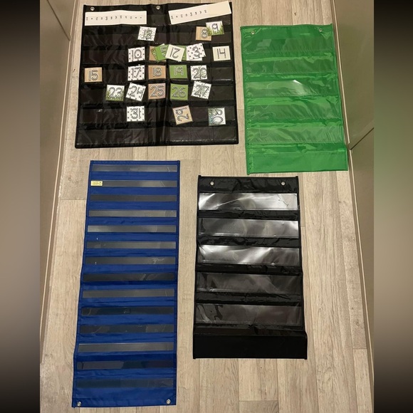 Storage & Organization | Teacher Pocket Charts Classroom School Black ...